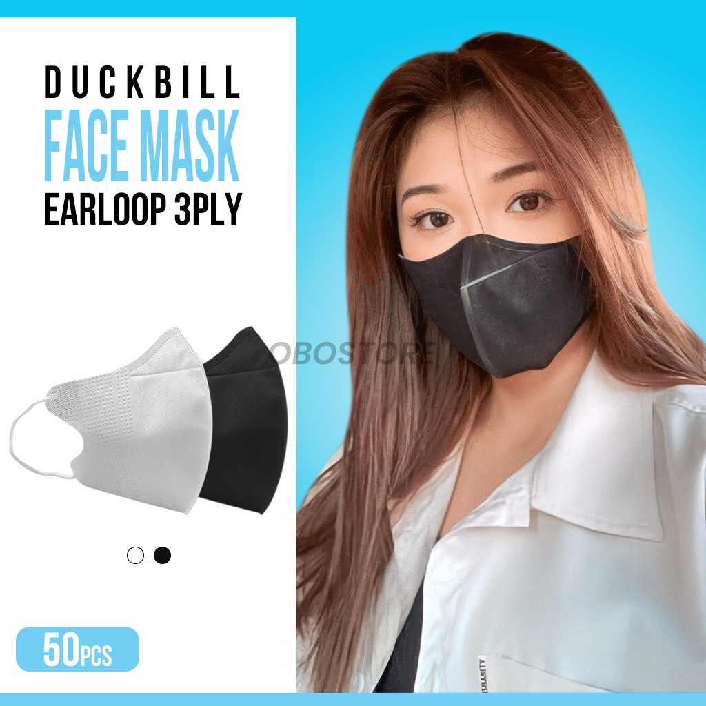 Jual Masker Duckbill Earloop FACE MASK Tali Kuping 3ply 3 ply isi 50 ...