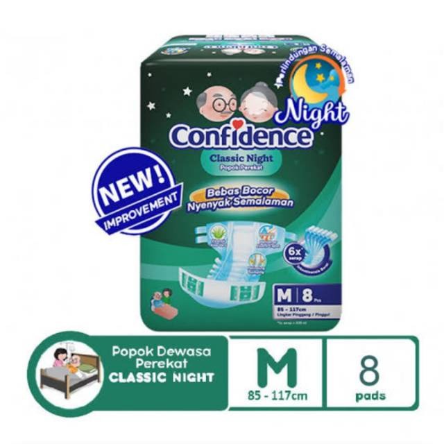 Jual CONFIDENCE ADULT CLASSIC NIGHT M8 / POPOK DEWASA / DIAPER DEWASA ...