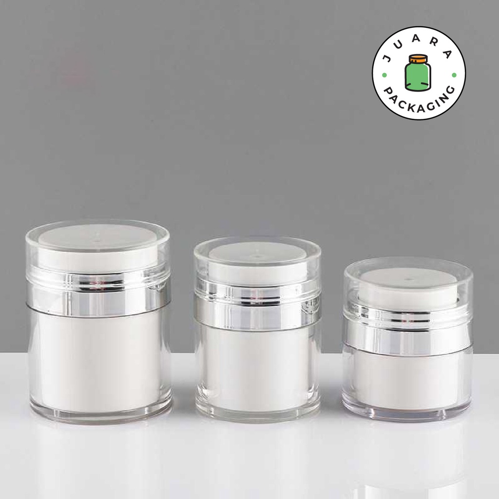 Jual Pot Cream Airless 15ml Pump Pot Cream 15 ml Bahan Akrilik | Shopee ...