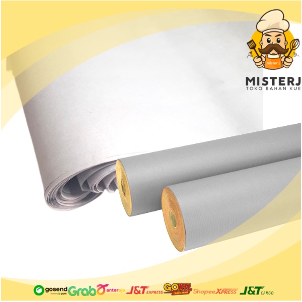 Jual Kertas Roti Abu-Abu | 10 Lembar | 10 Roll | Kertas Baking Grey ...