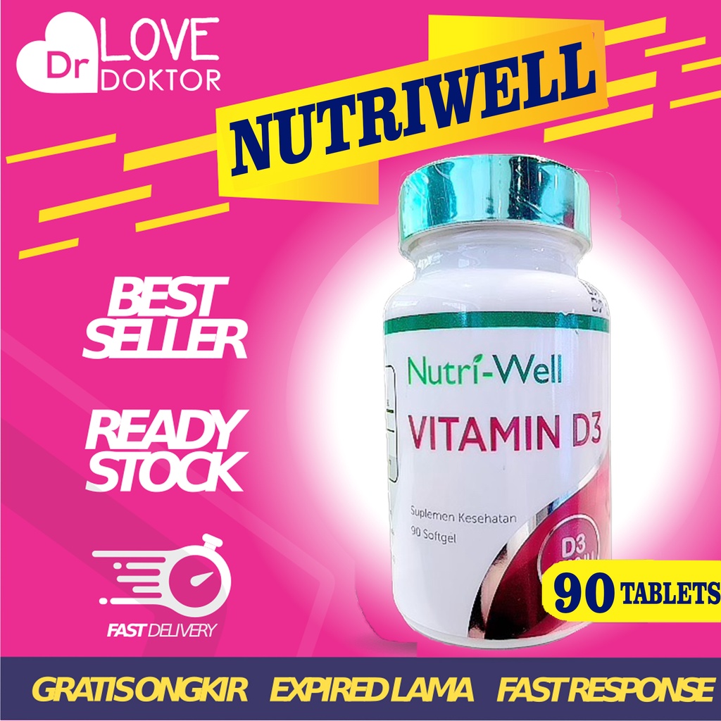 Jual NUTRIWELL NUTRI WELL VITAMIN D3 1000 IU VIT D 1000IU ANTIOKSIDAN ...