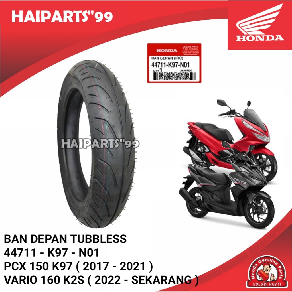 Jual Ban Tubles Depan (IRC) – New Pcx 150 Vario 160 - Original Honda ...