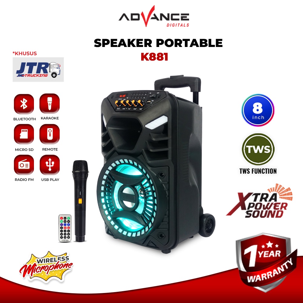 Jual Advance Speaker Meeting Portable Bluetooth K881N.V3 Garansi Resmi ...