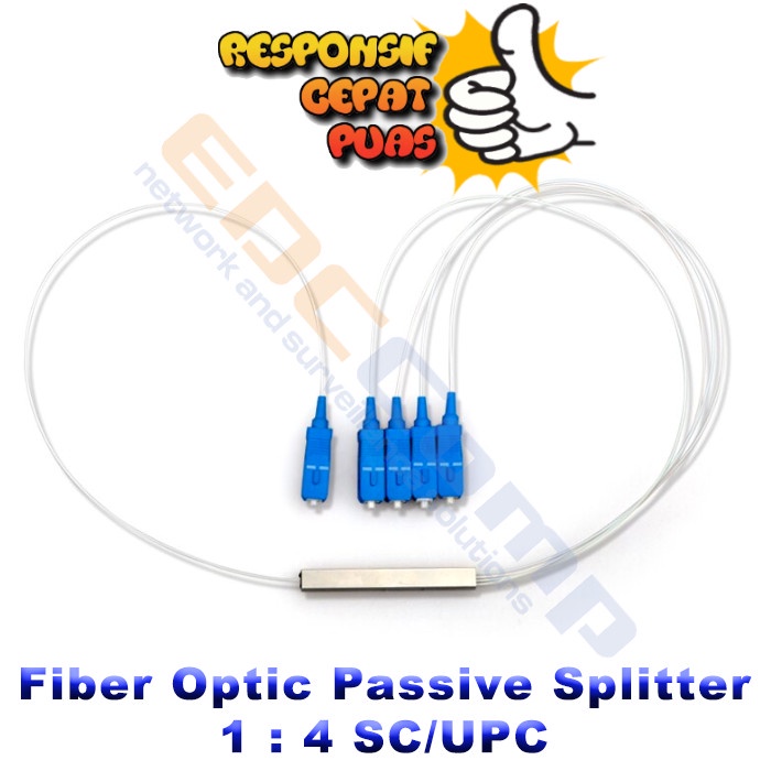 Jual Fiber Optic Passive Splitter 1:4 SC/UPC FTTH PLC Splitter 1-4 SC ...