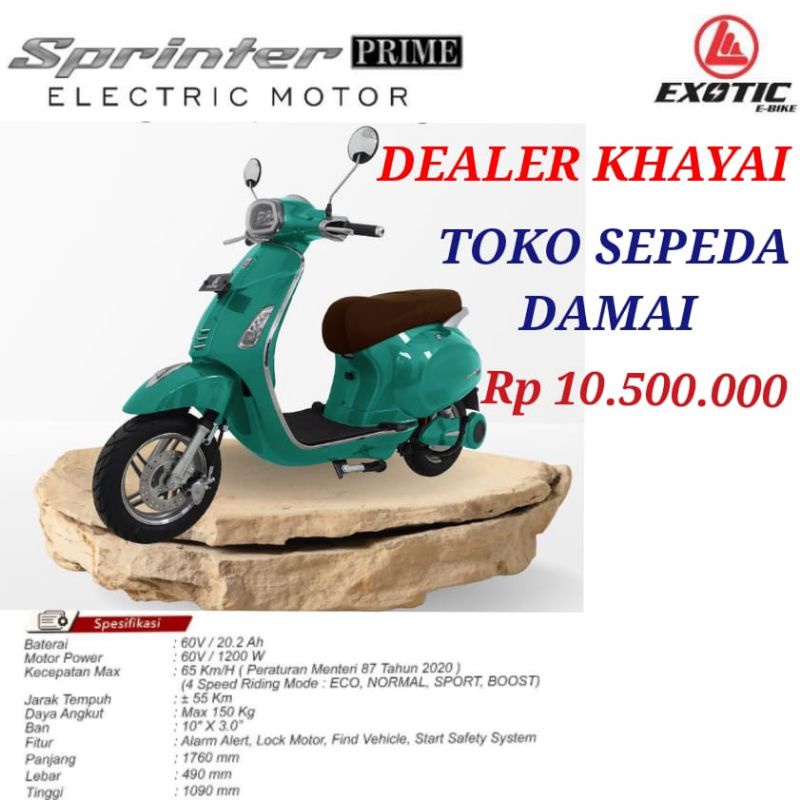 Jual Motor Listrik Exotic Sprinter Prime | Shopee Indonesia