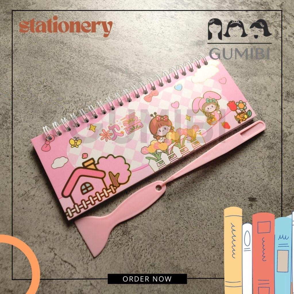 Jual BUKU STIKER SPIRAL SENMU PACKAGE FREE PERATA DAN PENJEPIT STIKER ...