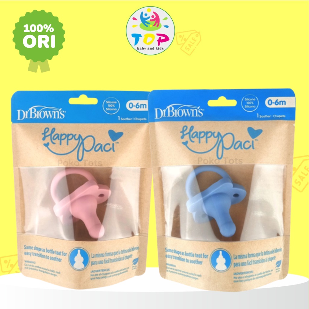 Jual ~TOP~ DR BROWN'S HAPPY PACI ONE-PIECE PACIFIER | Shopee Indonesia