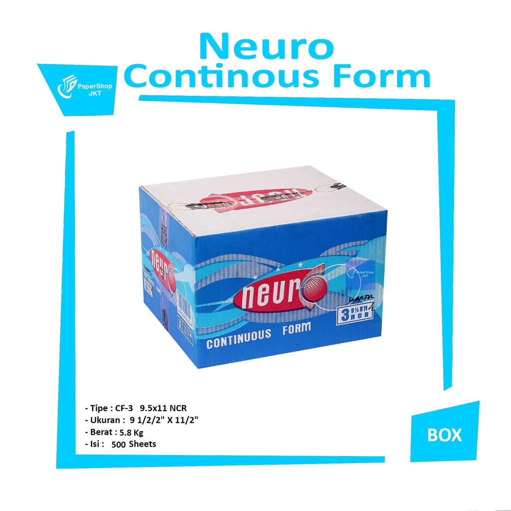 Jual NEURO - Continous Form 3 Ply 9 1/2 x 11/2 ( K3 Wartel ) - Box ...