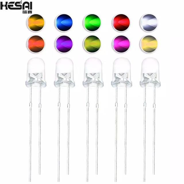Jual Lampu LED Diode Kit F3 3 Mm Bulat Hijau Kuning Biru Putih Merah ...