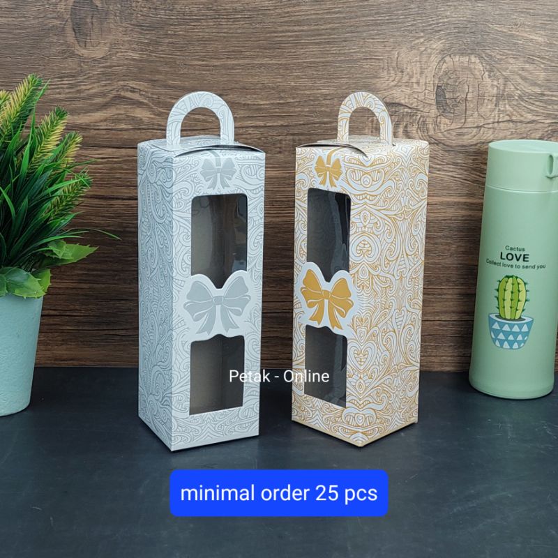 Jual 25 Pcs, Box Tenteng Batik, Box Botol 6.5 x 20 cm | Shopee Indonesia
