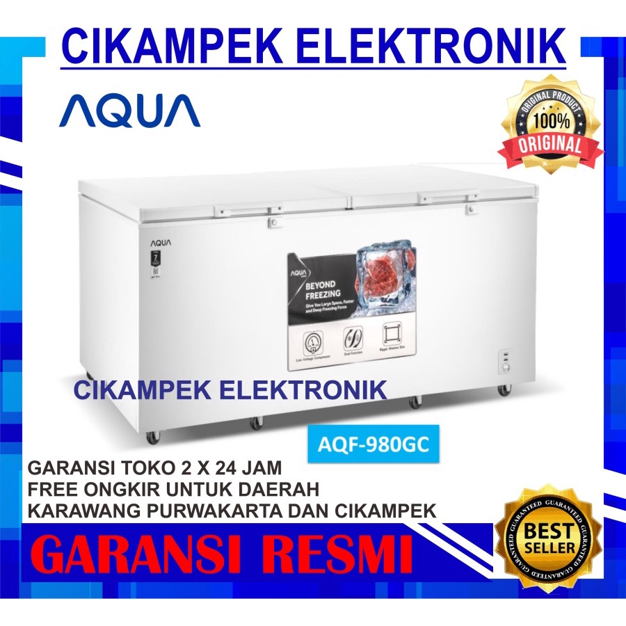 Jual CHEST FREEZER AQUA AQF 980 GC FREEZER BOX AQUA AQF-980GC | Shopee ...