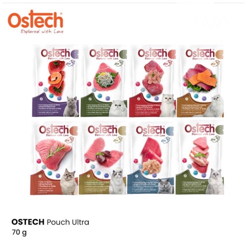 Jual OSTECH ULTRA PREMIUM POUCH MAKANAN KUCING BASAH 70 GRAM WET CAT ...