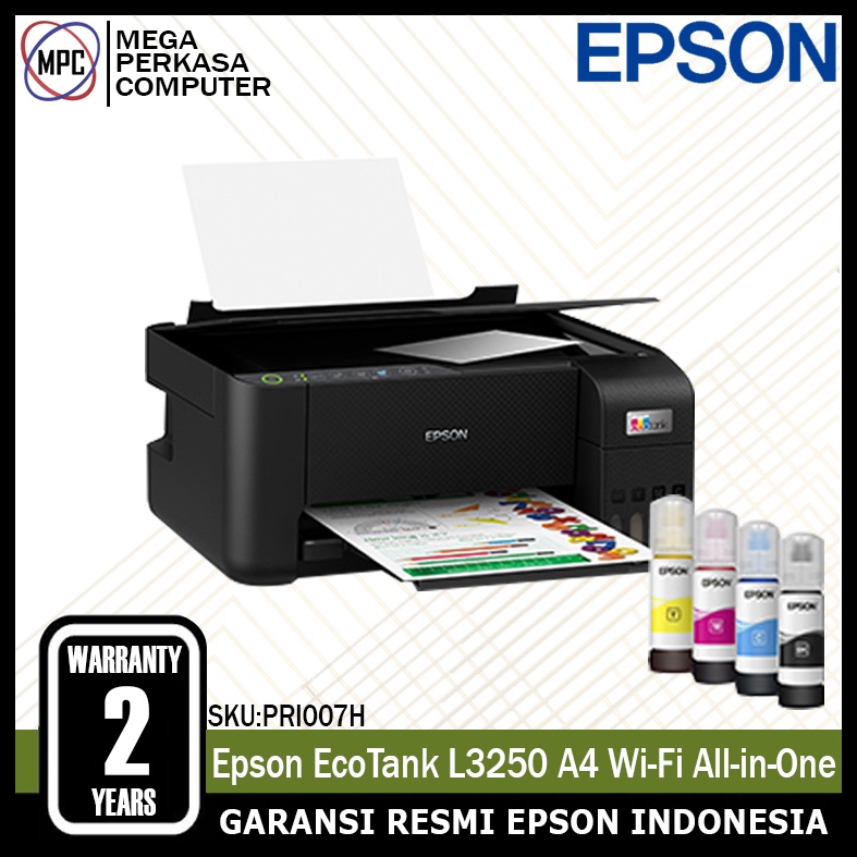 Jual Epson EcoTank L3250 A4 Wi-Fi All-in-One Ink Tank Printer Ink | Shopee Indonesia