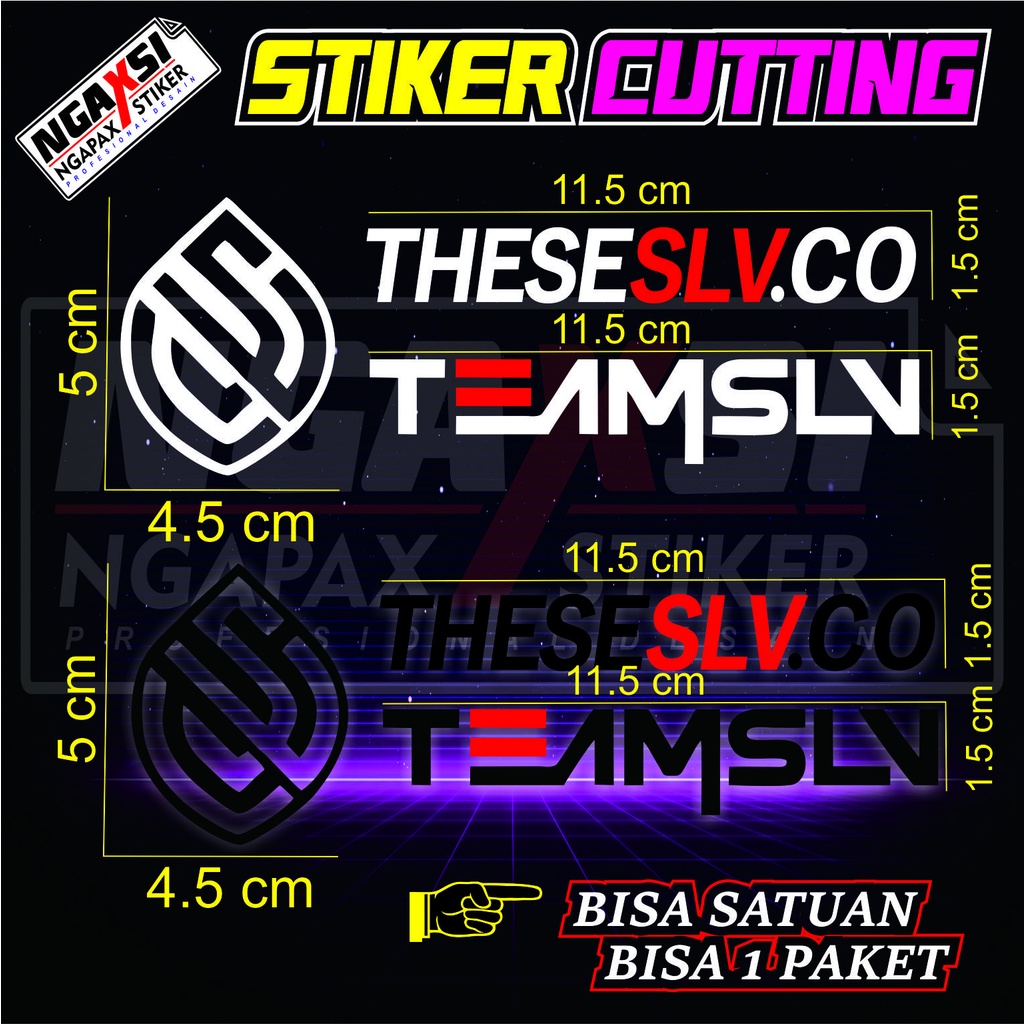 Jual Stiker Cutting TEAMSLV,THESESLV.CO,LOGO, stiekr SET buat motor ...