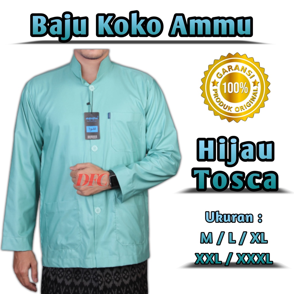 Jual Baju Koko Ammu Hijau Tosca Baju Koko Ammu Collection Baju Koko ...