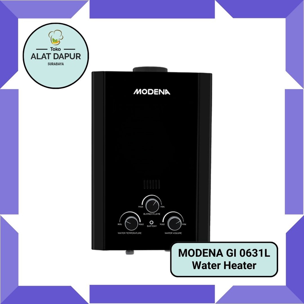 Jual Water Heater Modena Gas GI 0631 L 0631L 0631L Pemanas Air Kamar Mandi 6L | Shopee Indonesia