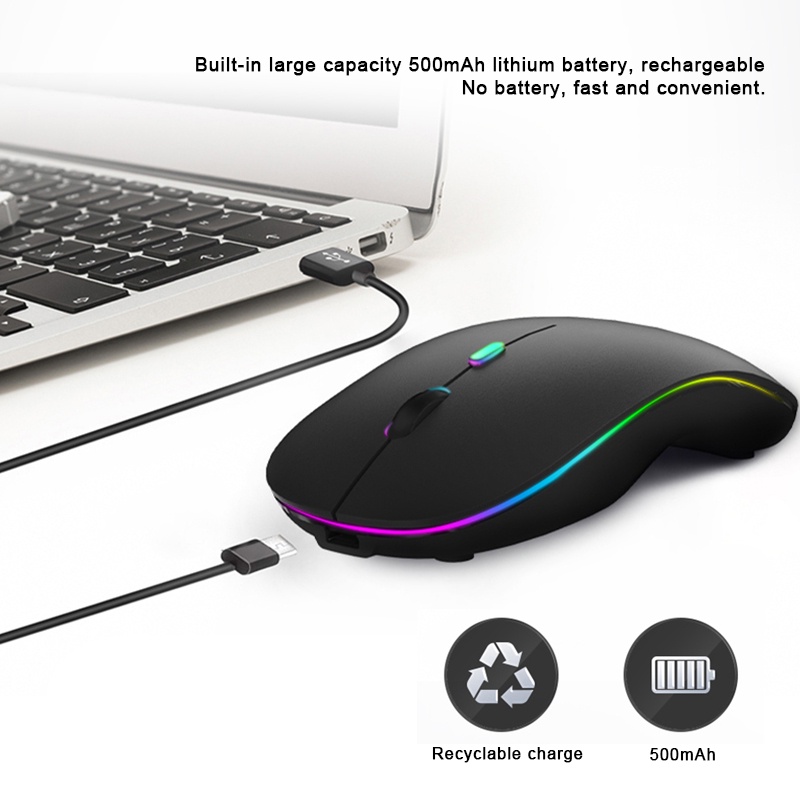 Jual GROTIC Mouse Dual Mode Wireless And Bluetooth 2.4Ghz Rechargeable ...