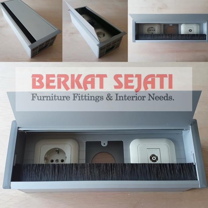 Jual Steker Wire Box Stop Kontak Saklar Lubang Kabel Meja Tanam Outlet ...