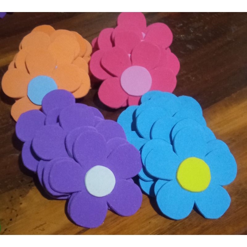 Jual BUNGA SPONS hiasan bunga bahan sponati spon art eva foam | Shopee ...