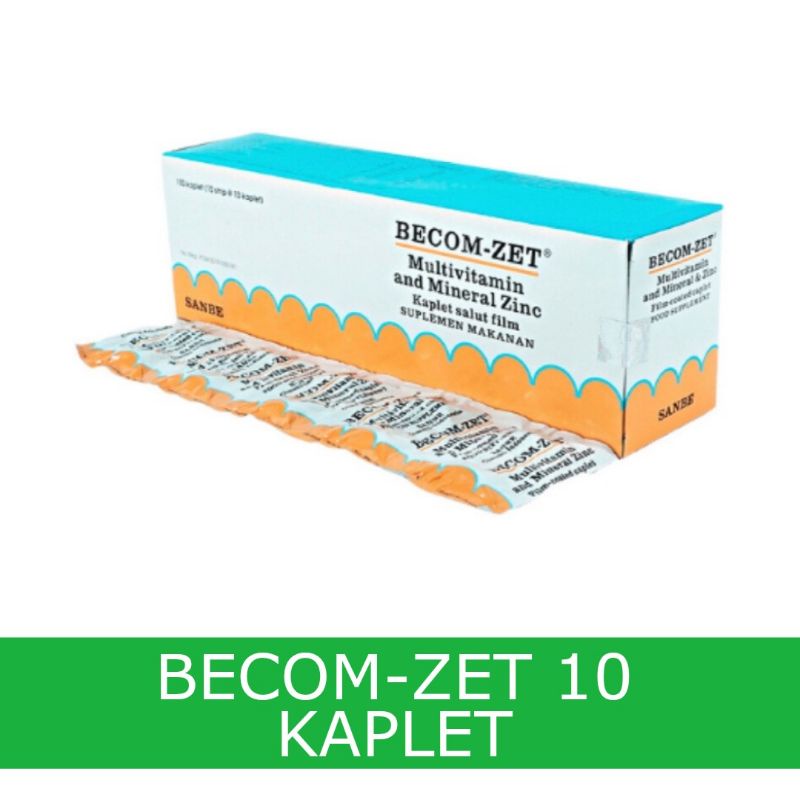 Jual BECOM-ZET 1 STRIP @ 10 Kaplet - Multivitamin dan Mineral Zinc ...