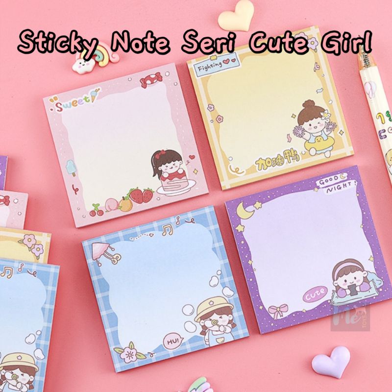 Jual Sticky Note / Kertas Catatan / Memo Tempel Motif Cute Girl 2 ...