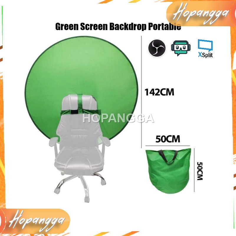Jual Green Screen Background Chroma Key Greenscreen Backdrop Portable ...