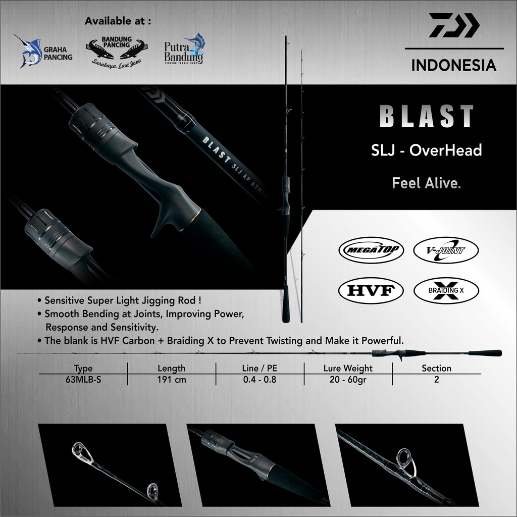 Jual ROD / JORAN DAIWA BLAST SLJ AP (OH) | Shopee Indonesia