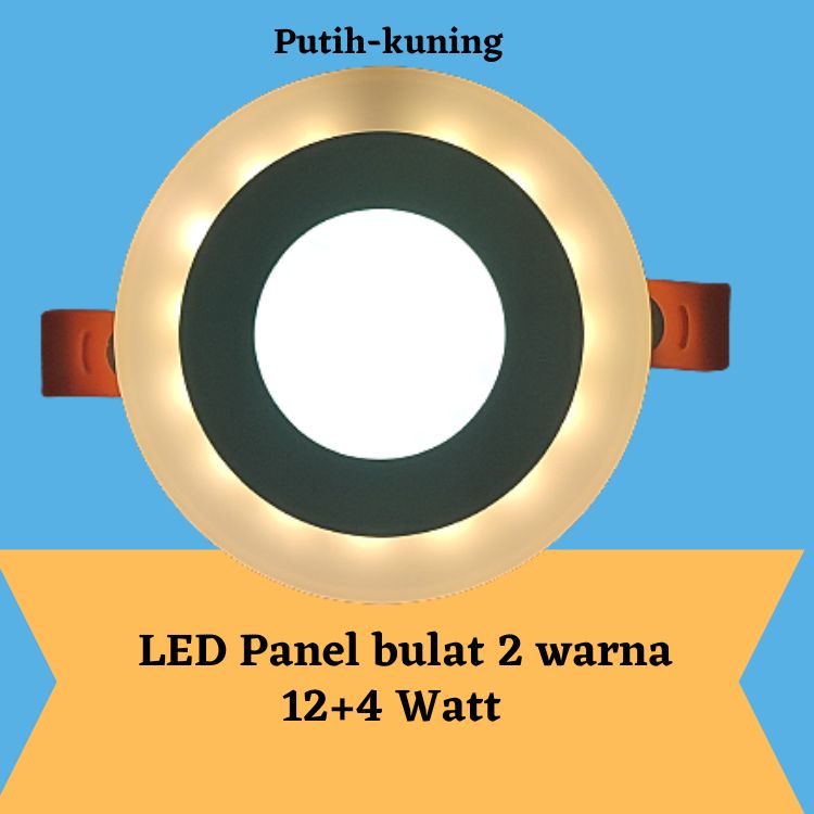 Jual Lampu Downlight LED Panel outbow 2 Warna Putih Kuning 12+4 watt ...