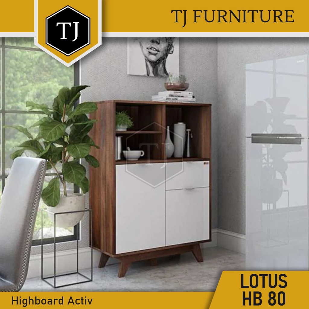 Jual Activ Highboard Kichen Cabinet Lotus HB 80 Lemari Dapur / Rak ...