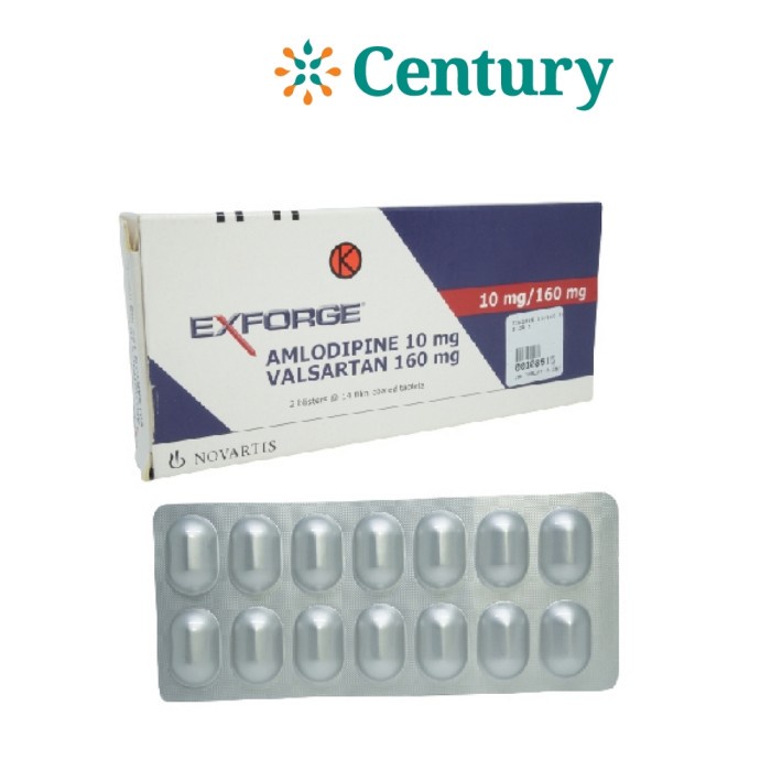 Jual EXFORGE 10/160MG 1 STRIP 14 TABLET / AMLODIPINE / VALSARTAN ...