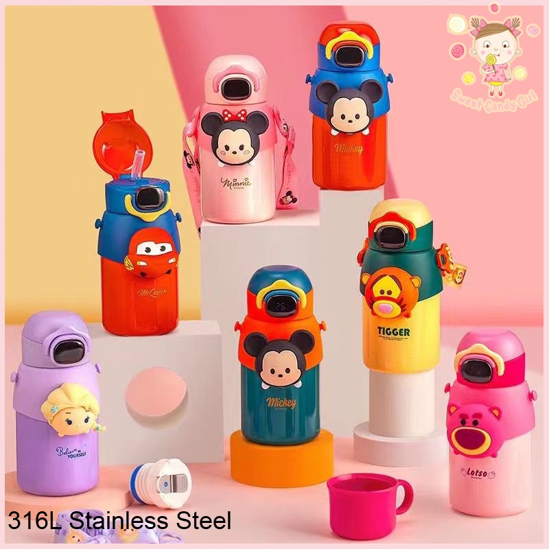 Jual BOTOL MINUM PINKAH THERMOS VACUUM LED ANAK STAINLESS BUNYI ...