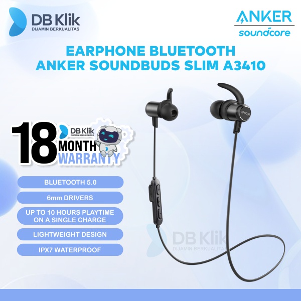 Jual Earphone Bluetooth Anker Soundbuds Slim A3410 - Soundbuds Slim ...