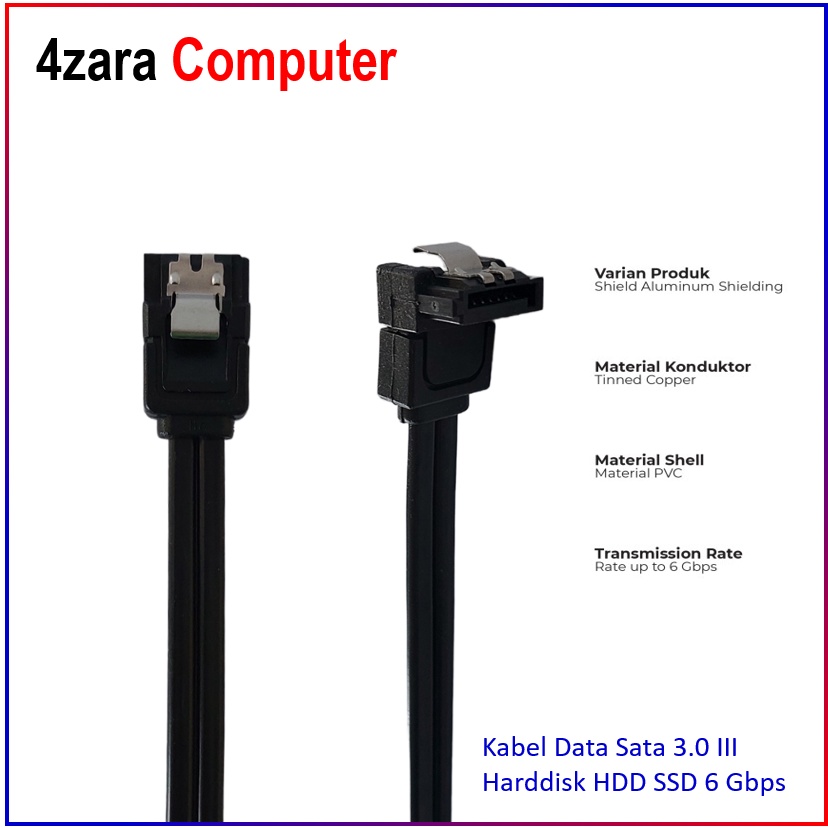 Jual Kabel Data Sata 3.0 III Harddisk HDD SSD 6 Gbps | Shopee Indonesia