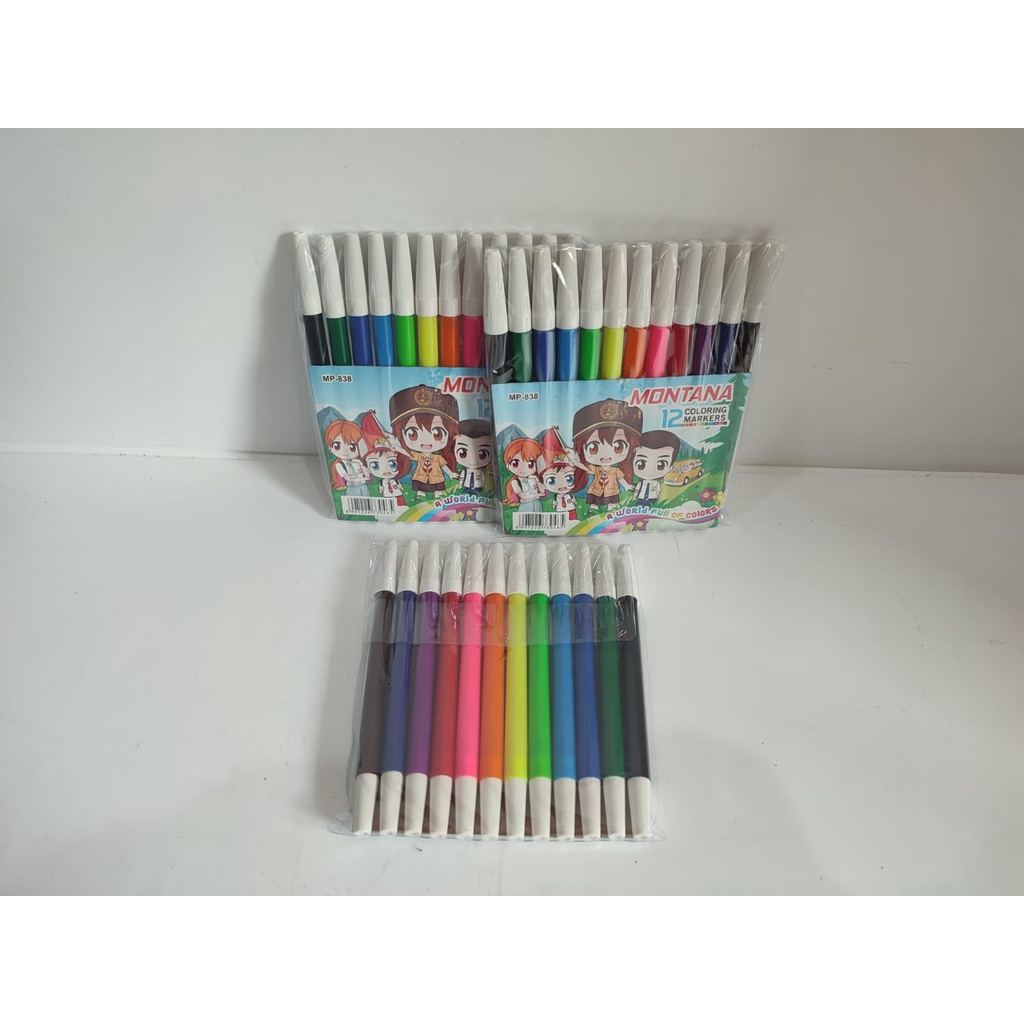 Jual Spidol Warna / Spidol sedang 12 warna no.838 | Shopee Indonesia