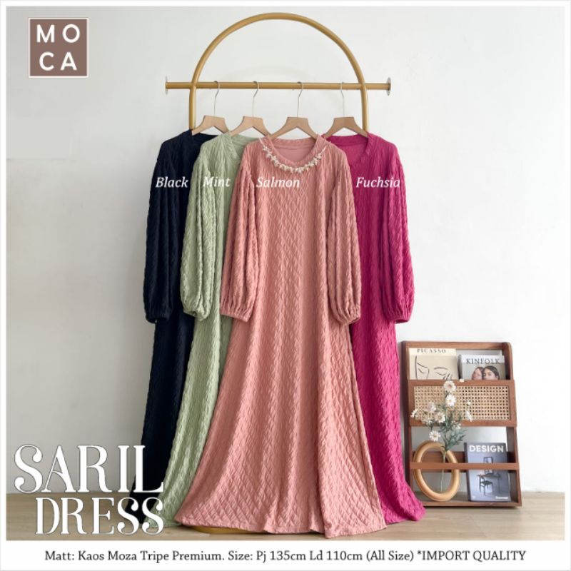 Jual saril dress original product moca | Shopee Indonesia