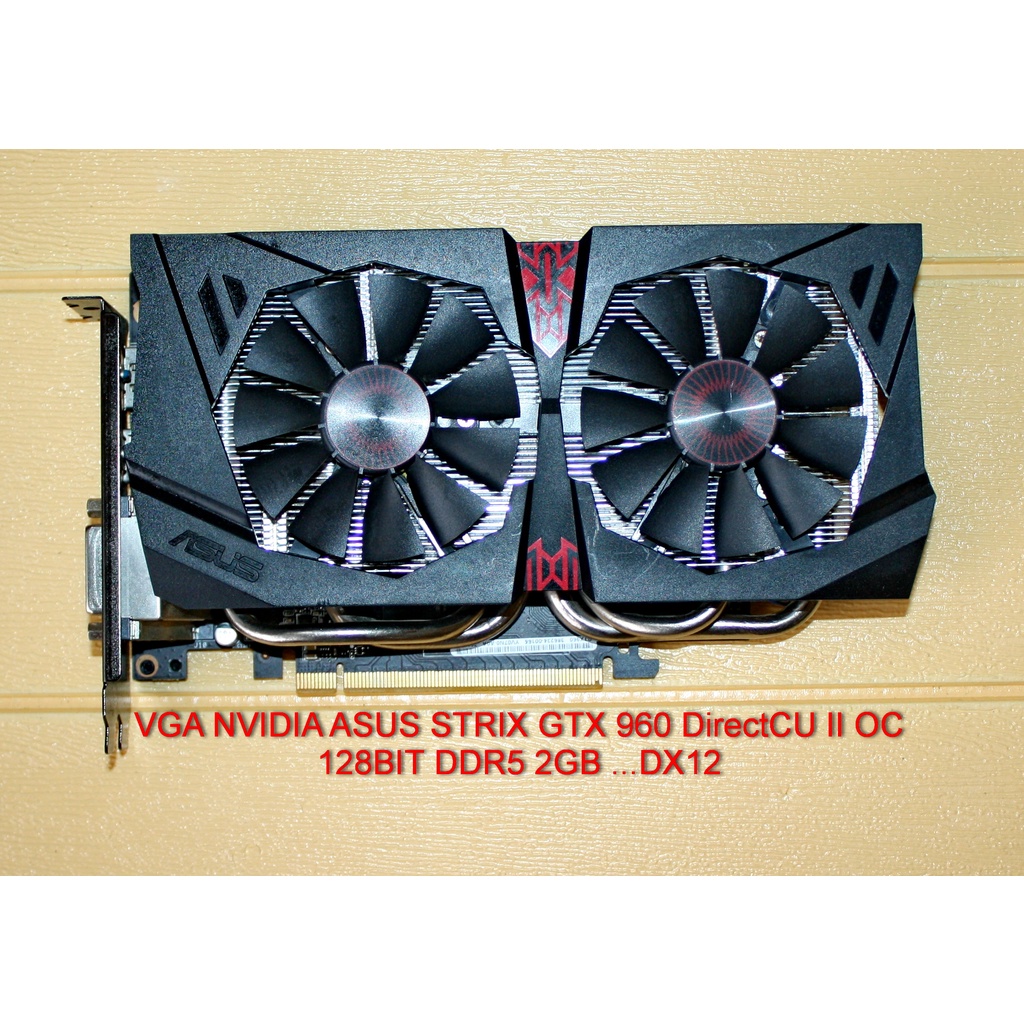 Jual VGA ASUS STRIX GTX 960 DirectCU II OC 128BIT DDR5 2GB GAMING ...