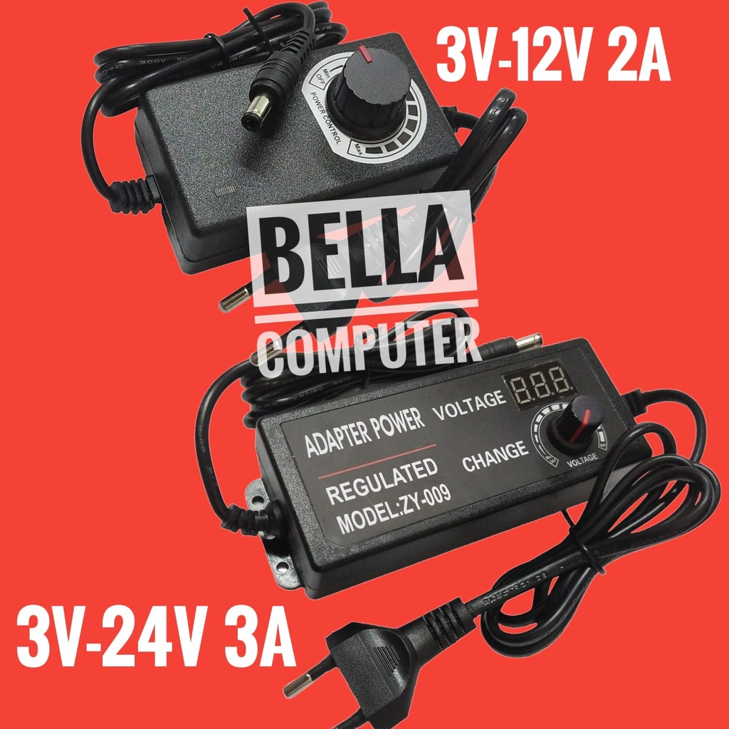 Jual ADAPTOR 3V 15V 6V 9V 12V 15V 18V 24V 2A 3A AC 100V-240V DC Adaptor ...