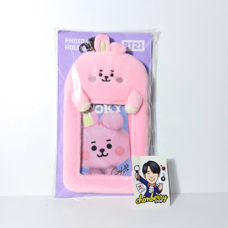 Jual OFFICIAL BT21 COOKY PLUSH PHOTO HOLDER KEYCHAIN GANTUNGAN PC ...