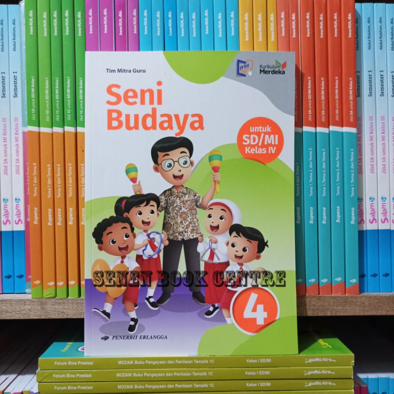 Jual Buku Seni Budaya Kelas 4 SD Kurikulum Merdeka Erlangga Original | Shopee Indonesia