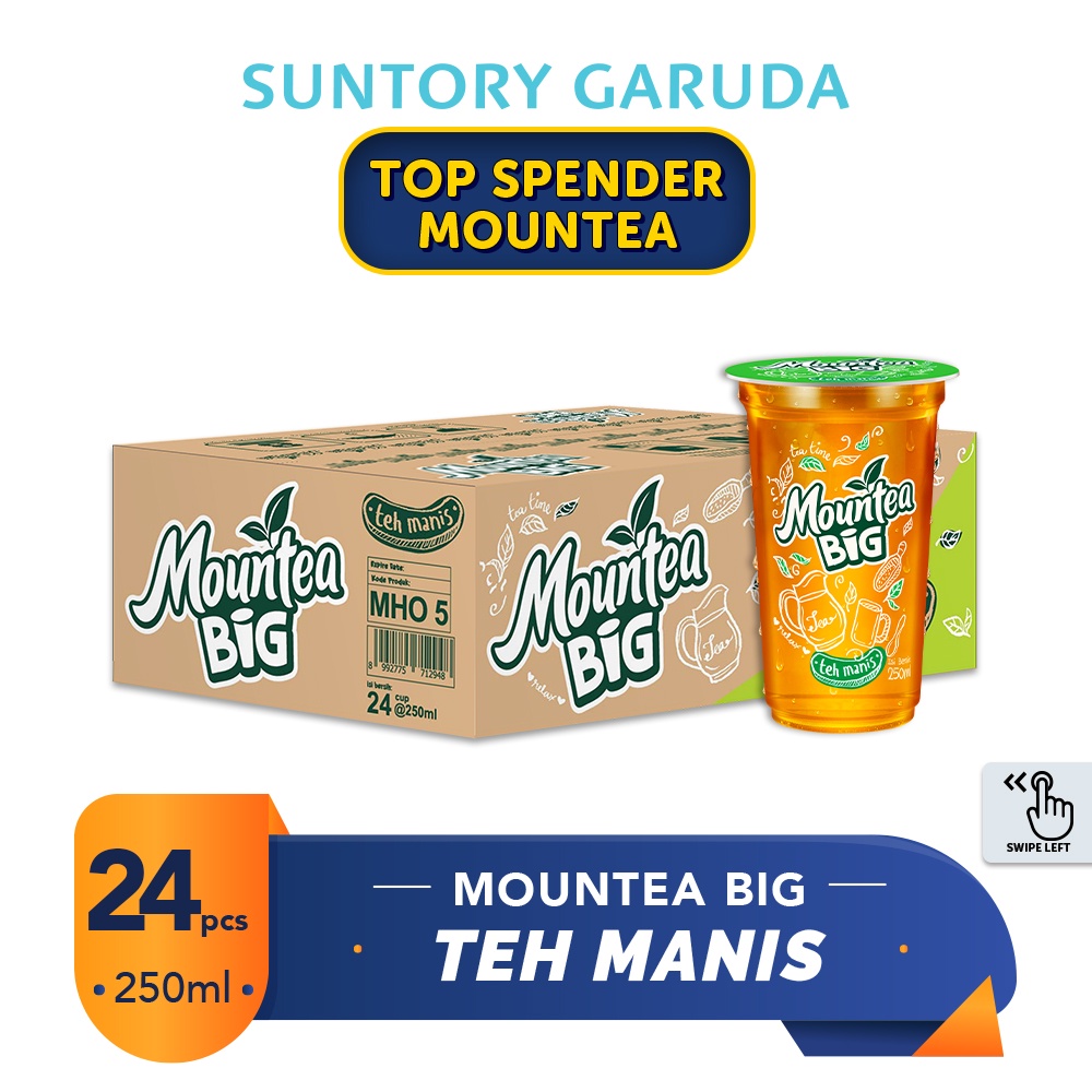 Jual Mountea BIG Teh Manis - 250ml [24 pcs] | Shopee Indonesia