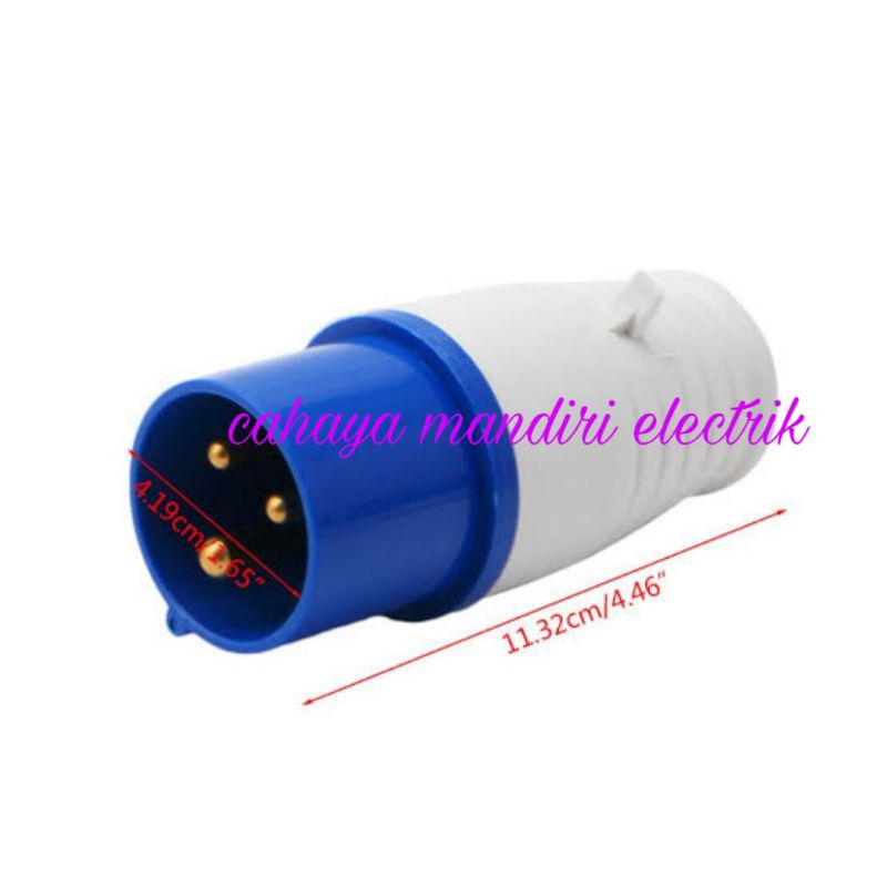 Jual soket industri 3pin 16a / plug 3 pin 16 a / 2p+e 16 ampere ...