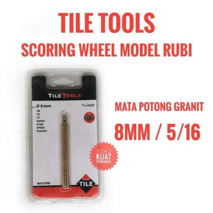 Jual Tile Tools scoring wheel mata potong granit model Rubi 8mm / 5/16 ...