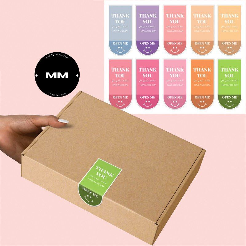 Jual 100pcs Stiker TQ Stiker Thank You Stiker segel box stiker handmade ...