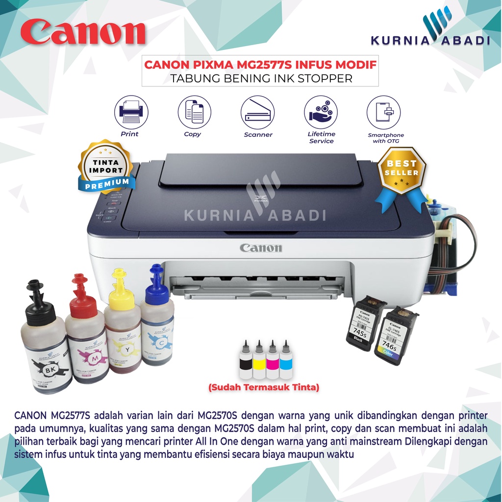 Jual Printer Canon PIXMA MG2570S Infus Print Scan Copy Inkjet Infus ...