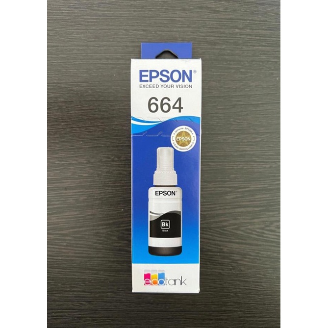 Jual Tinta Epson 664 Original / L100 Black, C, M & Y (T6641/6642/6643/6644 Series) | Shopee ...