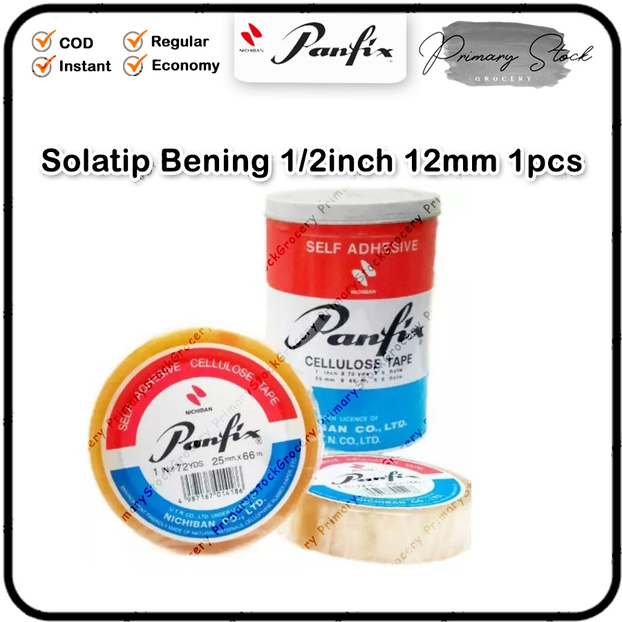 Jual Panfix Isolasi 1/2 x 72 Yard Inch Selotip Bening Self Adhesive ...
