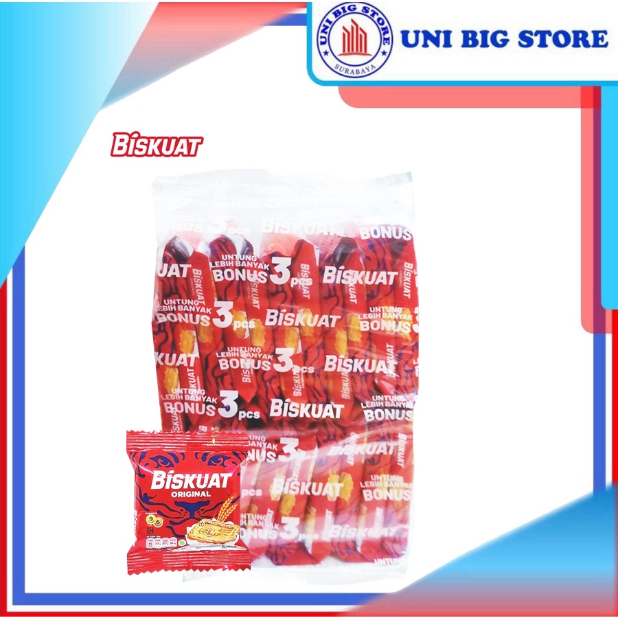 Jual Biskuat Energi Original 15.2 gr x 20 Sachet RENCENG Biskuit Susu ...