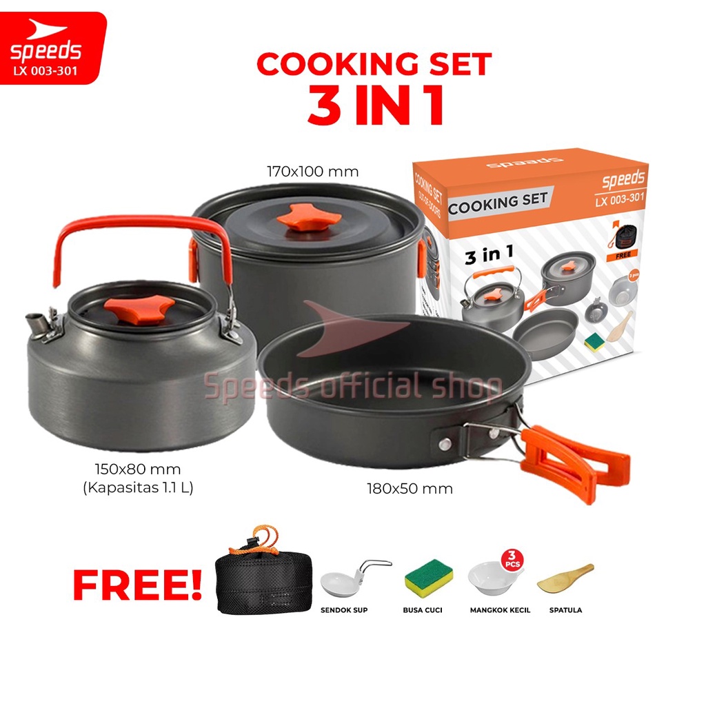 Jual SPEEDS Alat Masak Set Camping Mini Kemah Rekreasi Paket Cooking ...