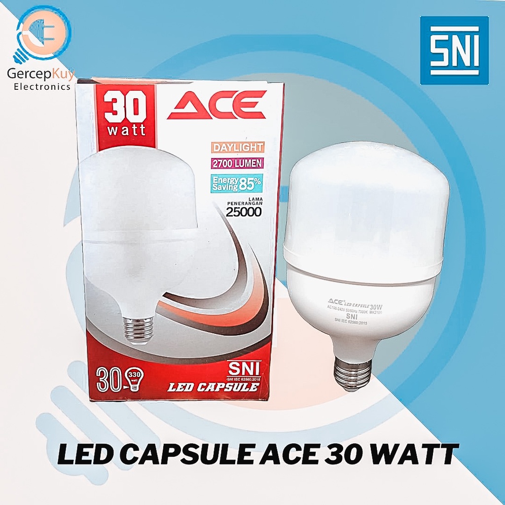 Jual Lampu LED Capsule ACE 30 Watt Putih E27 | Shopee Indonesia