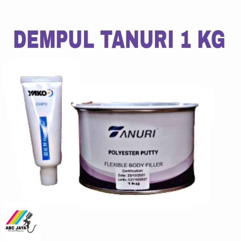 Jual Dempul TANURI 1 Kg Polyester Putty + Harderner Cepat Kering ...